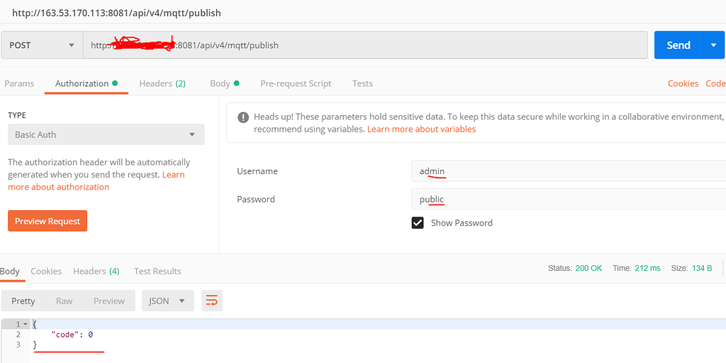 HTTP API发布，修改用户名和密码后不生效 - EMQX - EMQ 问答社区