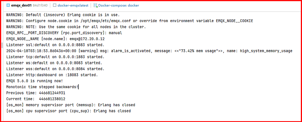docker compose 5.6 单体 bug - EMQX - EMQ 问答社区