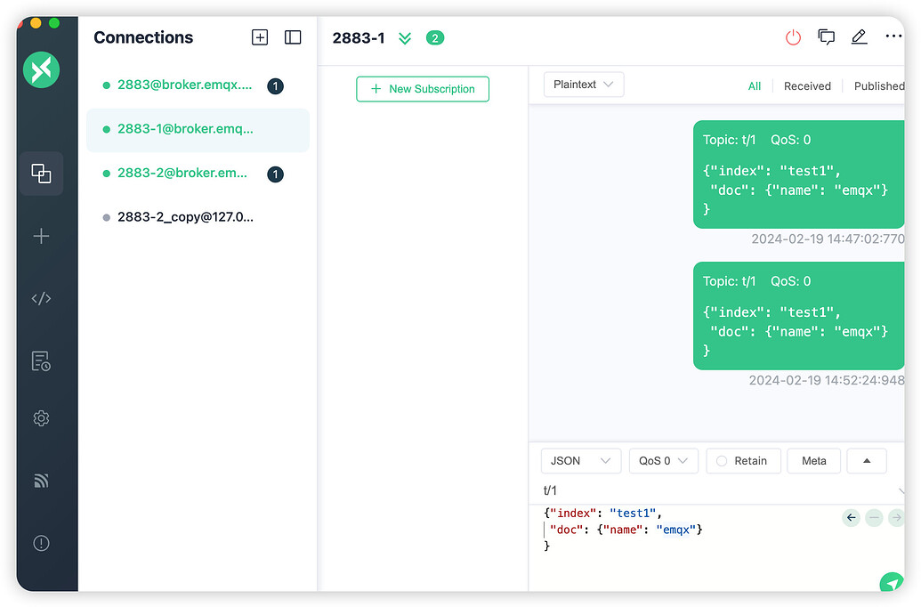 MQTTX客户端收不到共享订阅消息 - EMQX - EMQ 问答社区