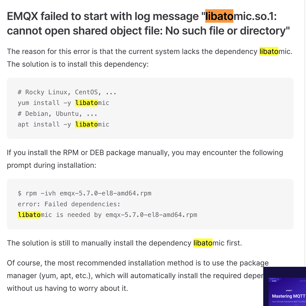 EMQX开源版5.7.2安装问题 - EMQX - EMQ 问答社区