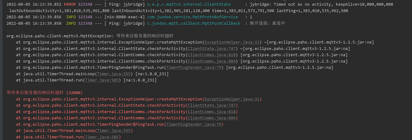 Java整合MQTT推送一段时间后，MQTT连接会自动关闭 - EMQX - EMQ 问答社区