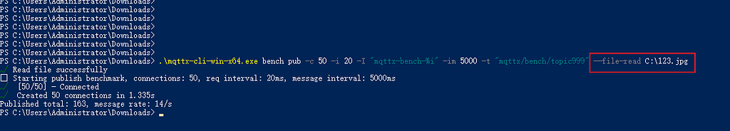 使用MQTTX CLI发布消息时异常 - MQTTX - EMQ 问答社区