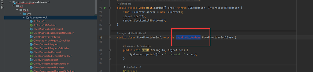 Exhook Java Example 遇到的问题 - EMQX - EMQ 问答社区